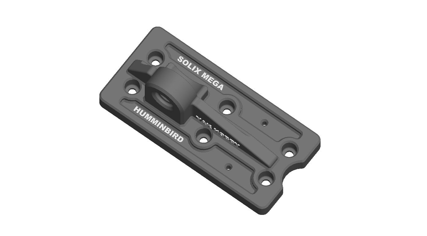 Humminbird Solix MEGA Transducer adapter plate for RAM Side Mount Arms ...